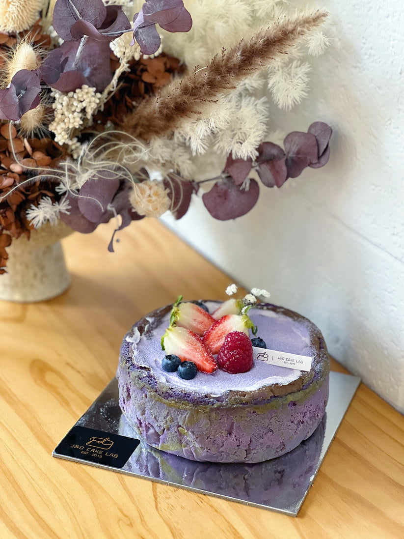 Taro With Ube Basque Burnt Cheesecake – J & D Cake Lab